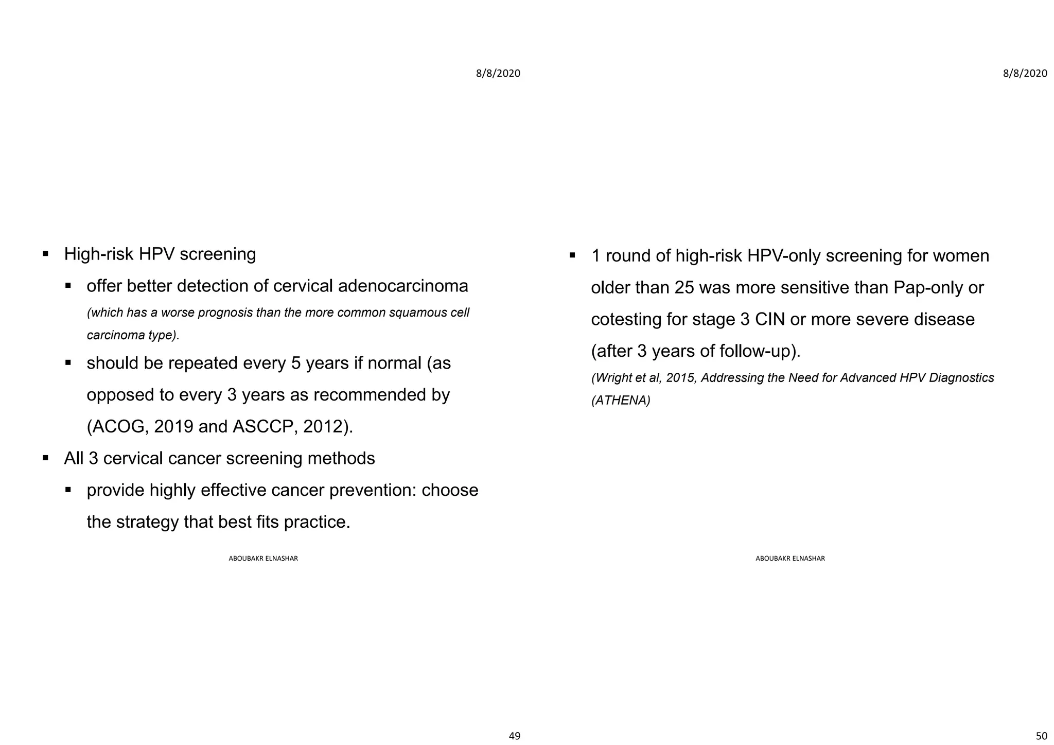 Hpv Cervical Cancer Prevention And Screening Ppt