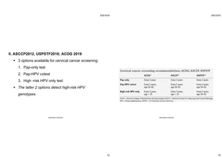 HPV, Cervical cancer prevention and screening | PDF