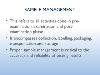HPV DNA TEST SAMPLE MANAGEMENT presentation | PPT