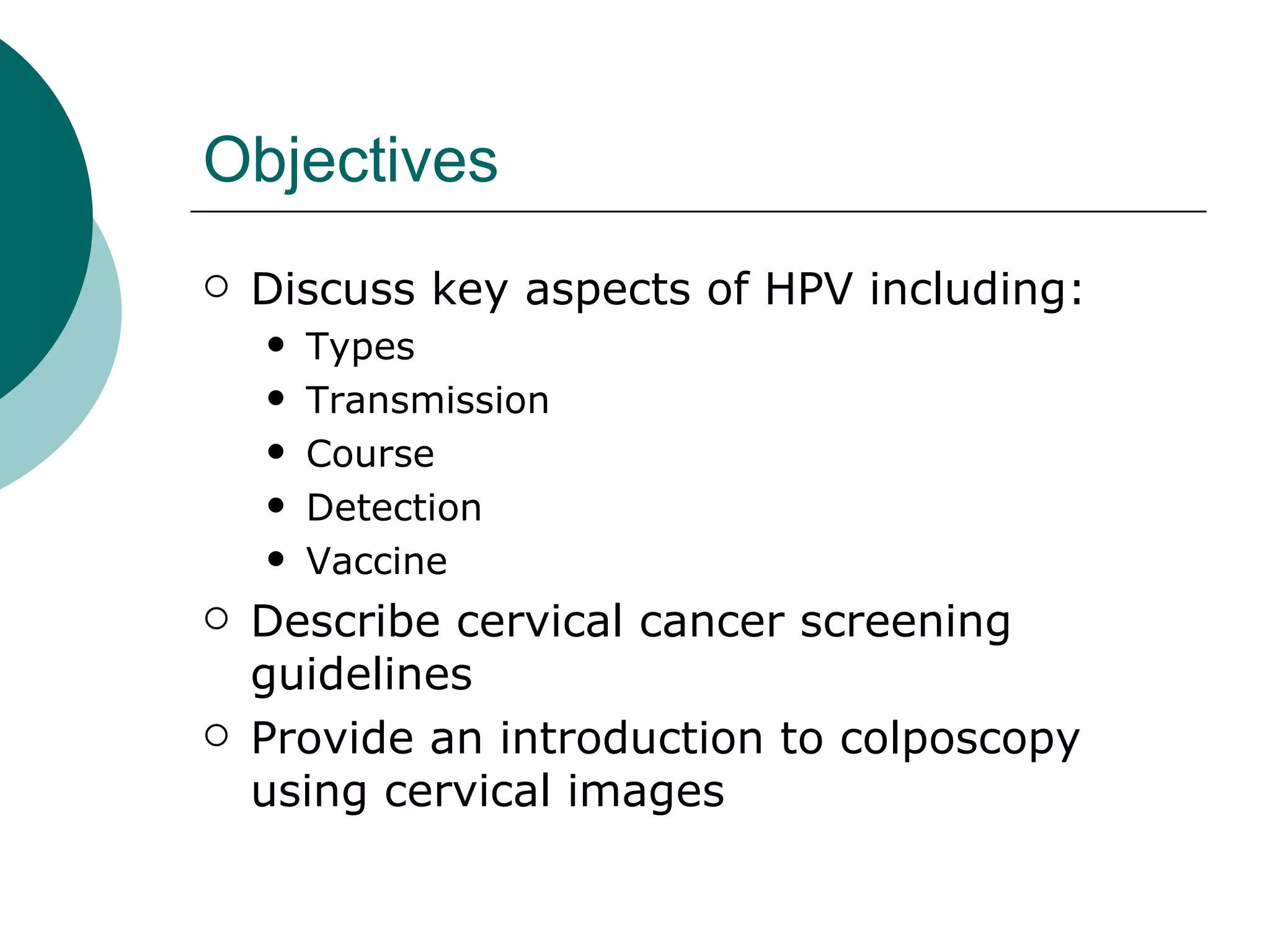 HPV and Cervical Cancer Screening | PPT