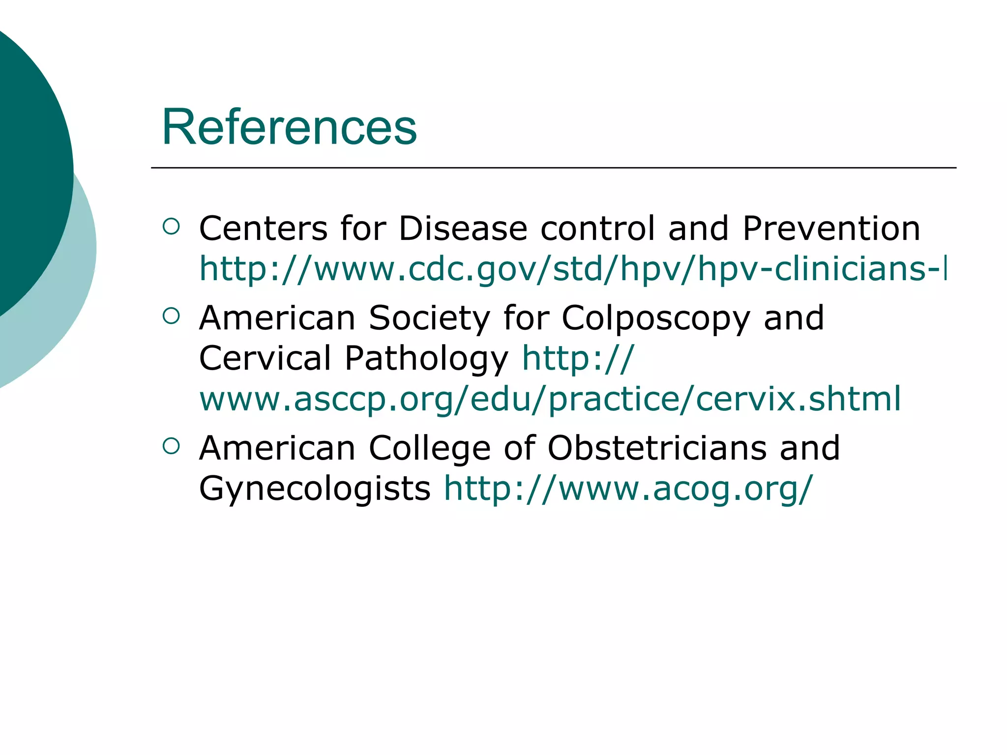 HPV and Cervical Cancer Screening | PPT