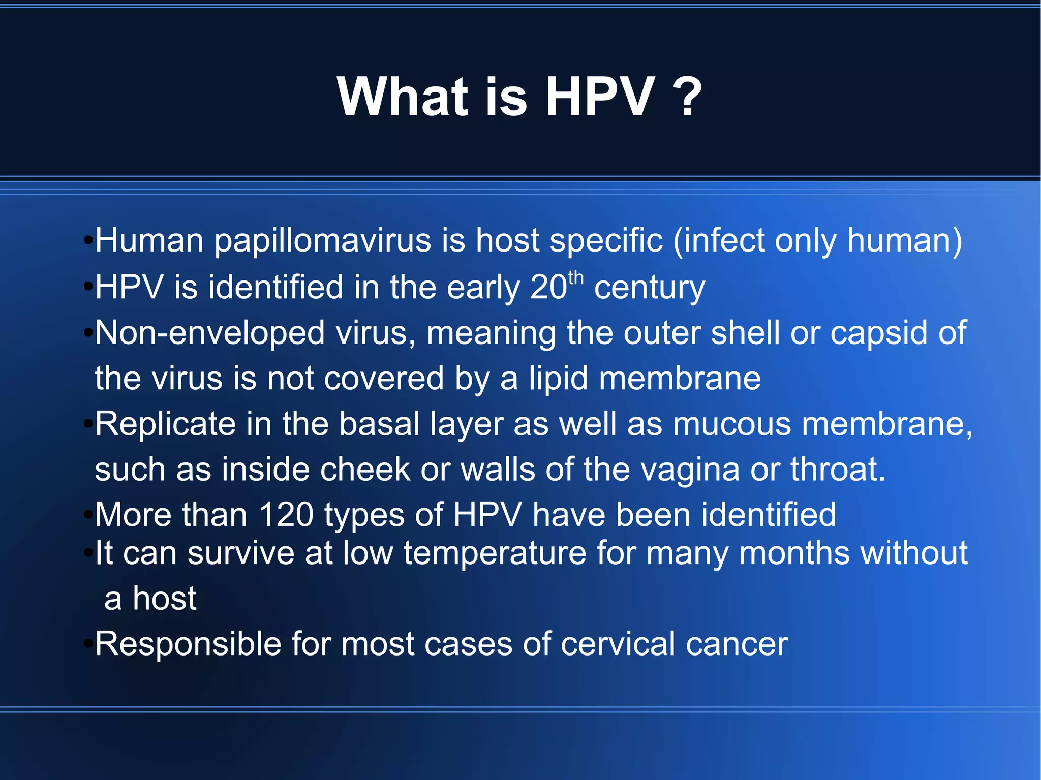 Hpv presentation | PDF | Reproductive Health | Diseases and Conditions