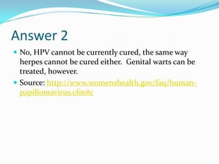 Hpv quiz | PPTX