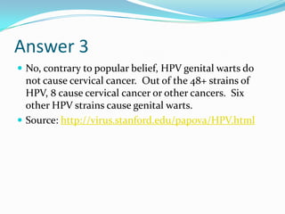 Hpv quiz | PPTX