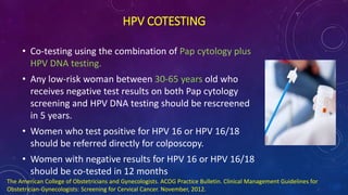 HPV SCREENING & CO TESTING | PPTX