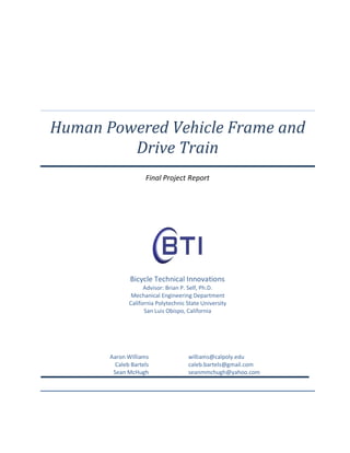 HPV Senior Project Report 2009 | PDF