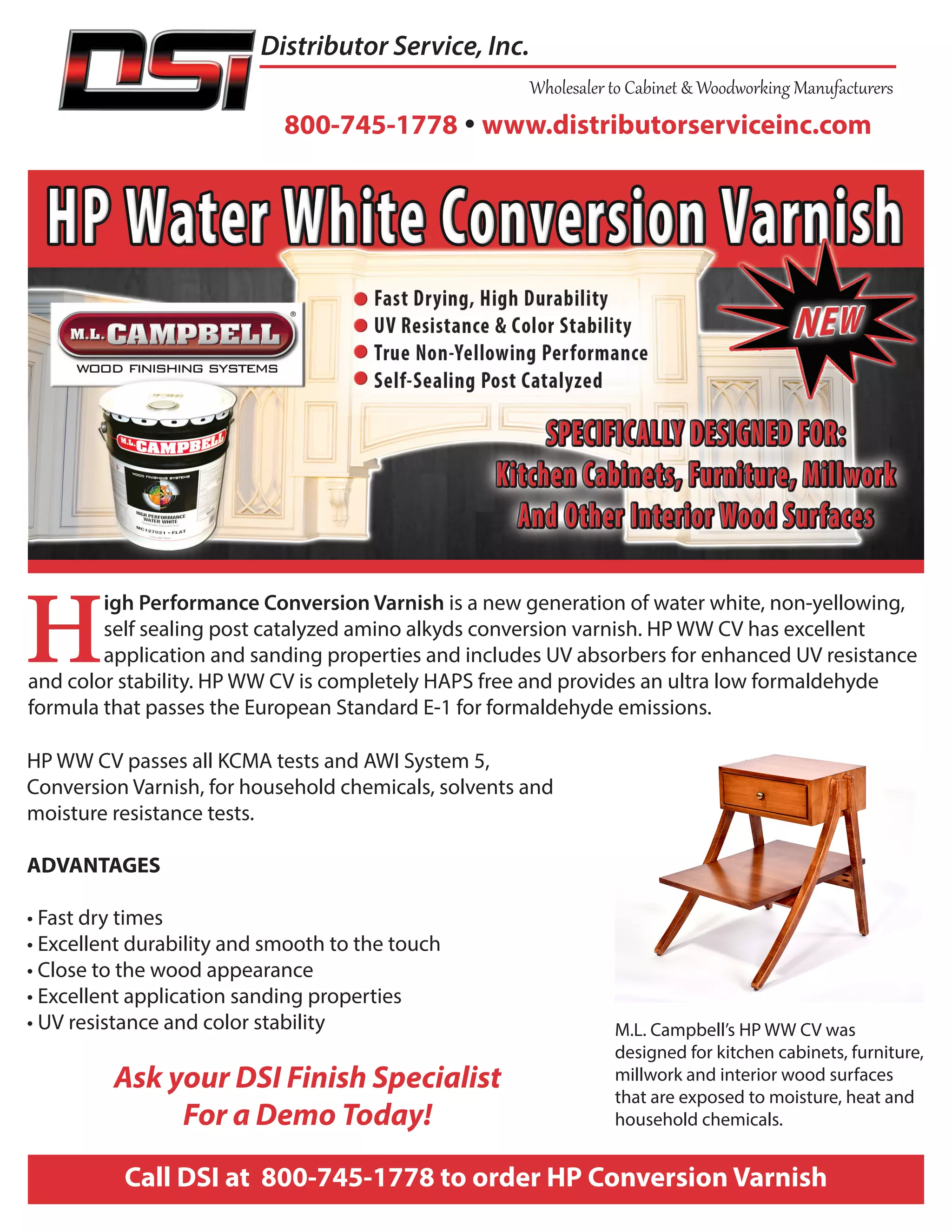 M.L. Campbell HP Water White Conversion Varnish | PDF