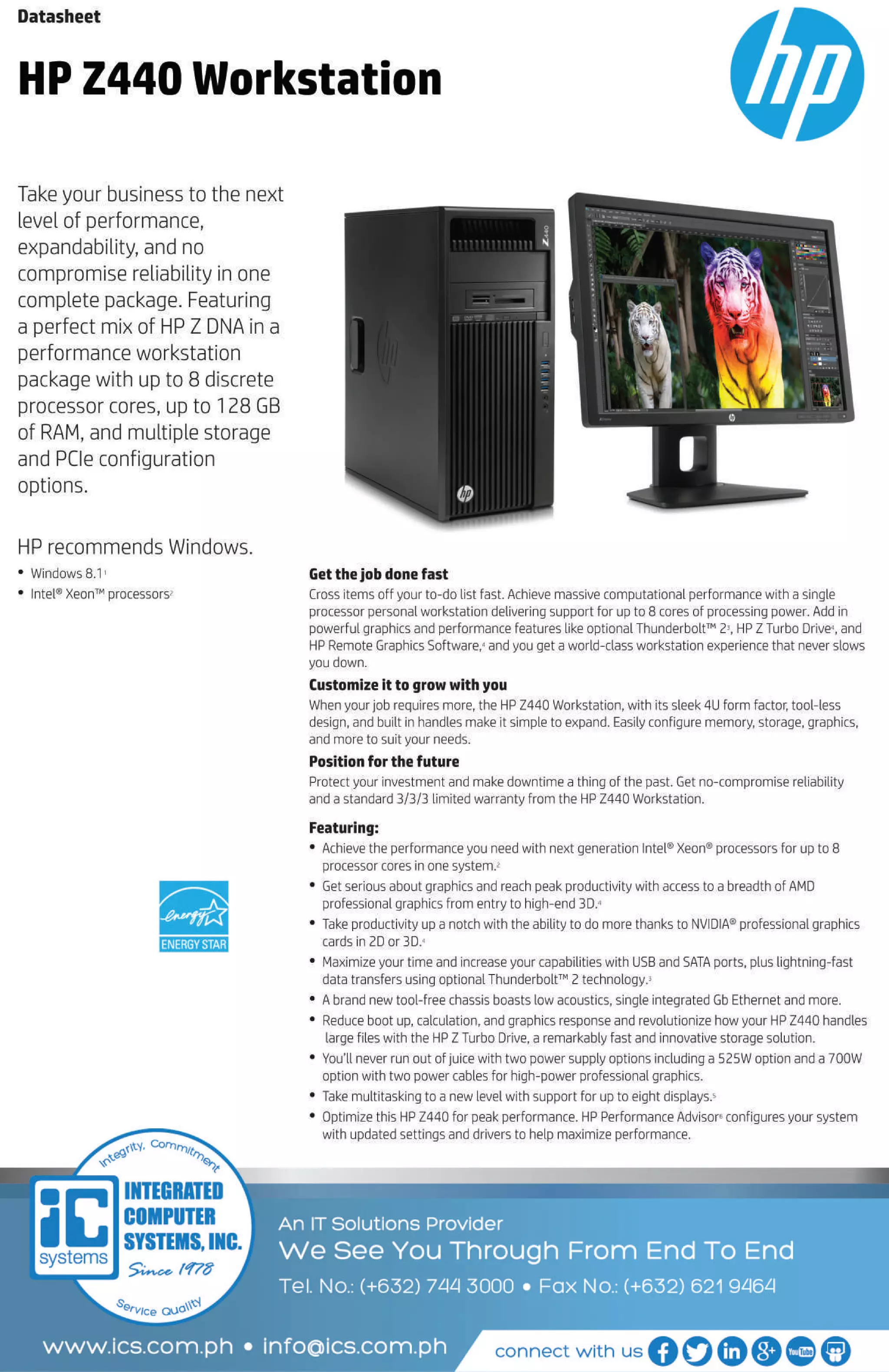 Data Sheet - HP Z440 Workstation | PDF