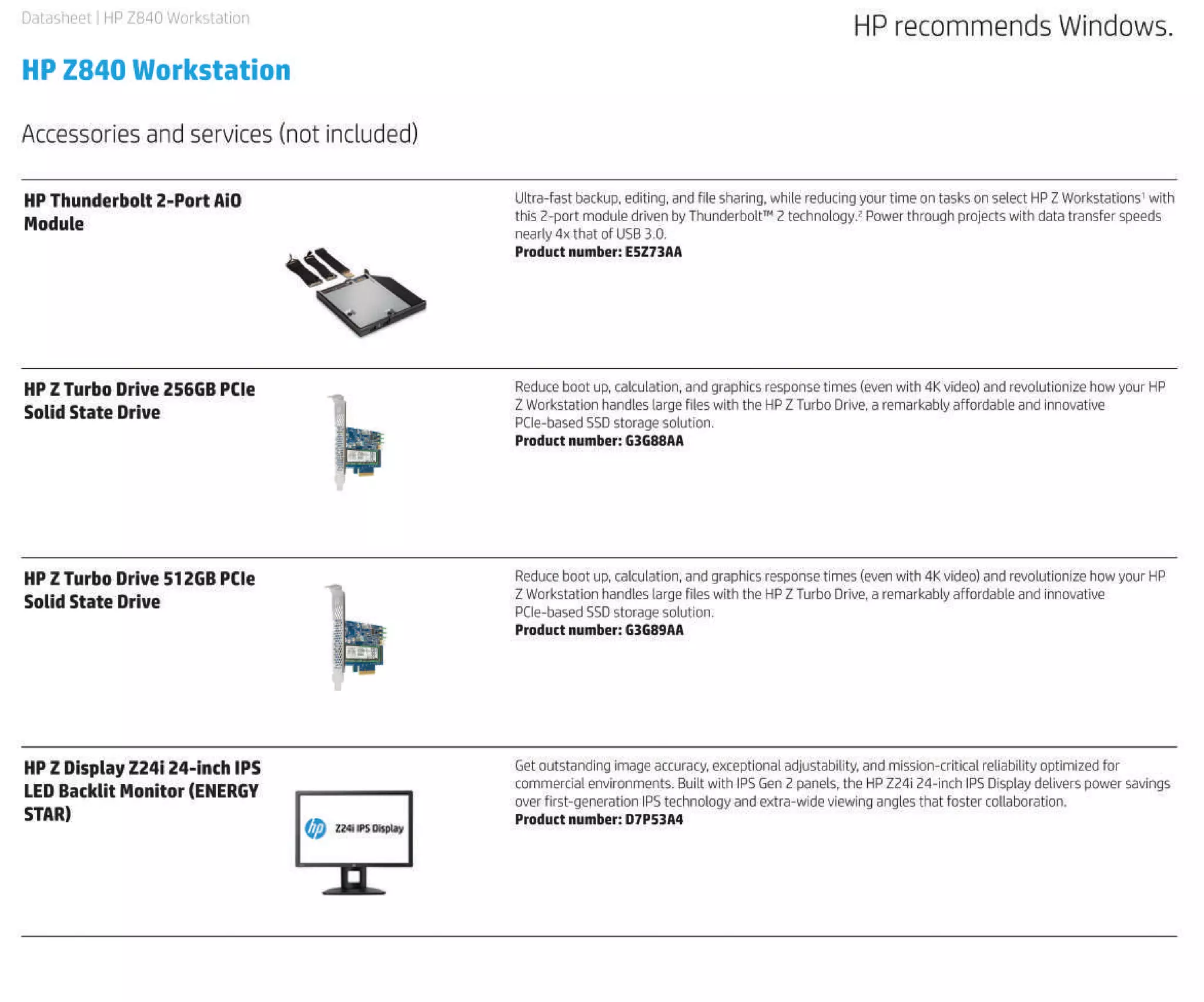 Data Sheet - HP Z840 Workstation | PDF