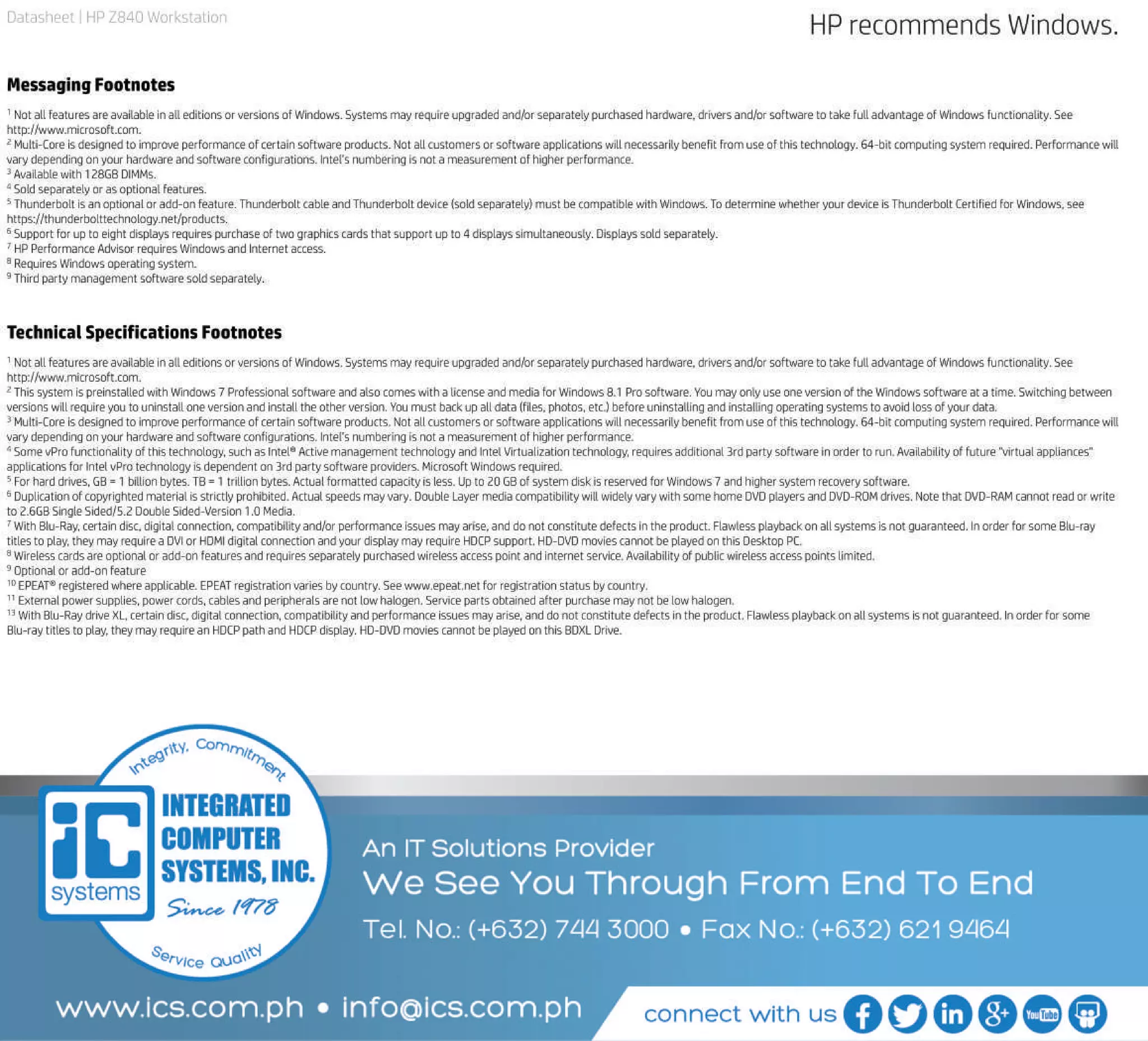 Data Sheet - HP Z840 Workstation | PDF