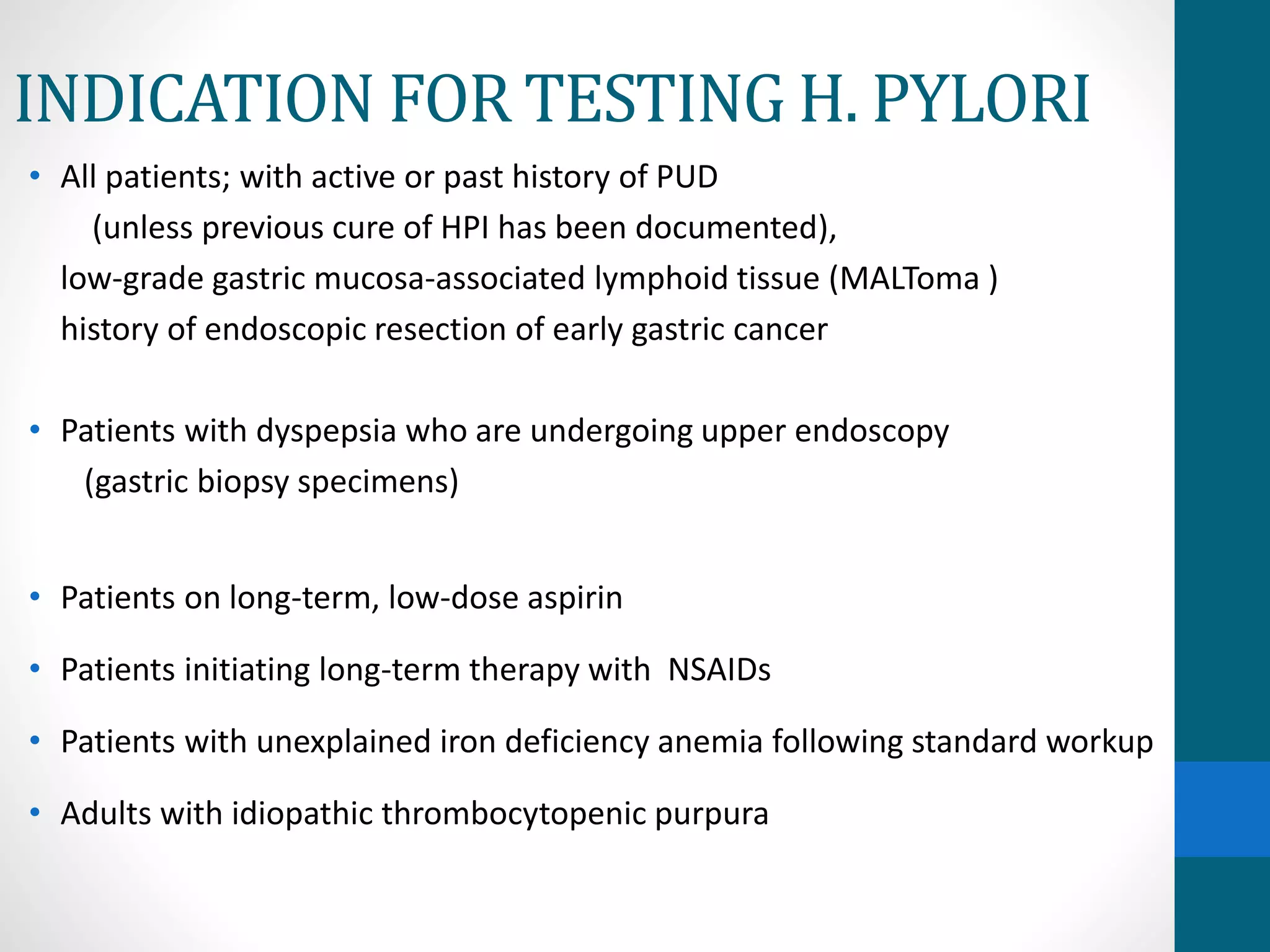 Helicobacter pylori infections | PPTX