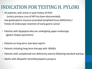 Helicobacter pylori infections | PPTX