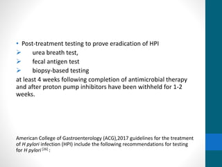 Helicobacter pylori infections | PPTX