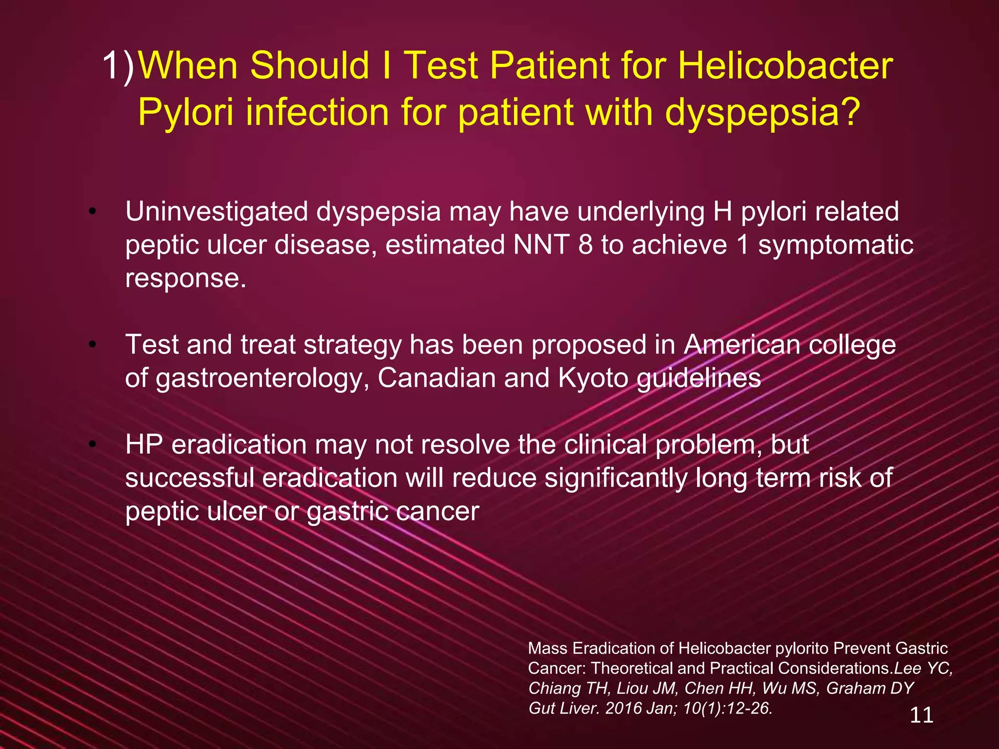 Helicobacter Pylori Infection: Management in 2020 | PPTX