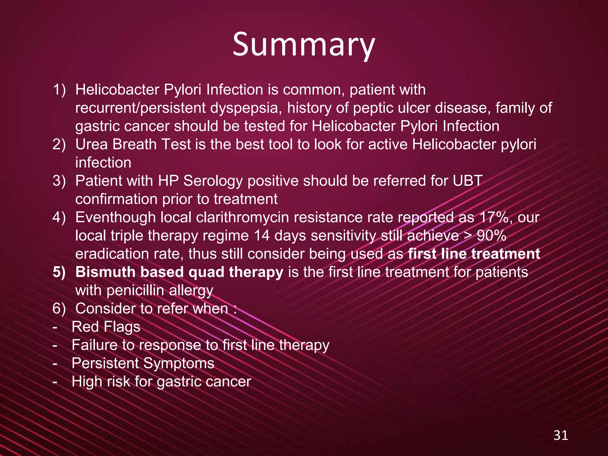 Helicobacter Pylori Infection: Management in 2020 | PPTX