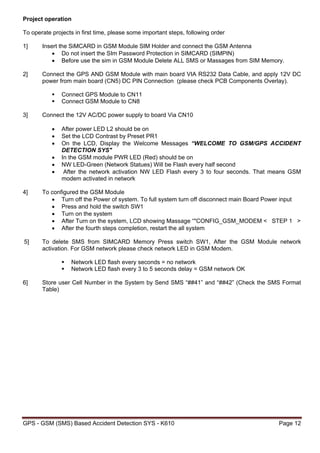 AUTOMATIC VEHICLE ACCIDENT INFORMATION BY SMS SYSTEM (AVAIS SYSTEM) Gps gsm accident detection ...