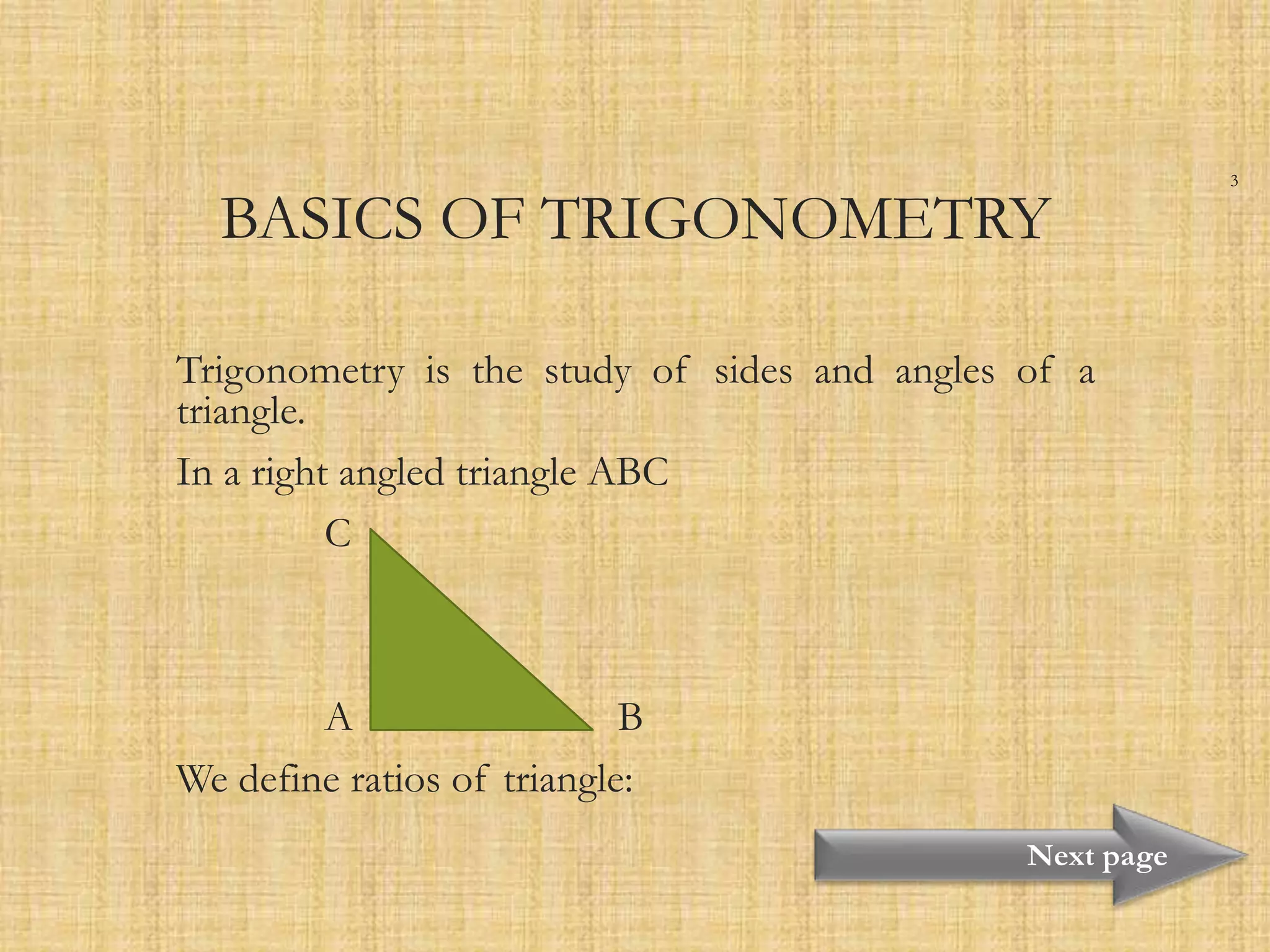 Programed instructional material: Basics of Trignometry | PPTX | Educational Assessment | Education