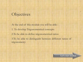 Programed instructional material: Basics of Trignometry | PPTX