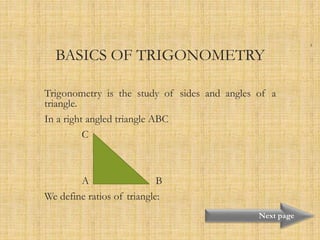 Programed instructional material: Basics of Trignometry | PPTX ...