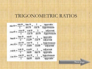 Programed instructional material: Basics of Trignometry | PPTX