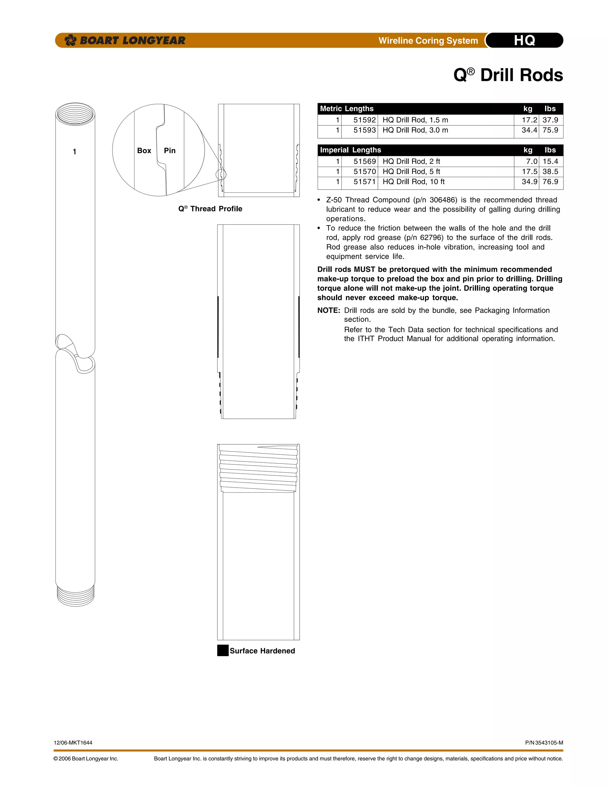 Catálogo: Hq coring system long year | PDF