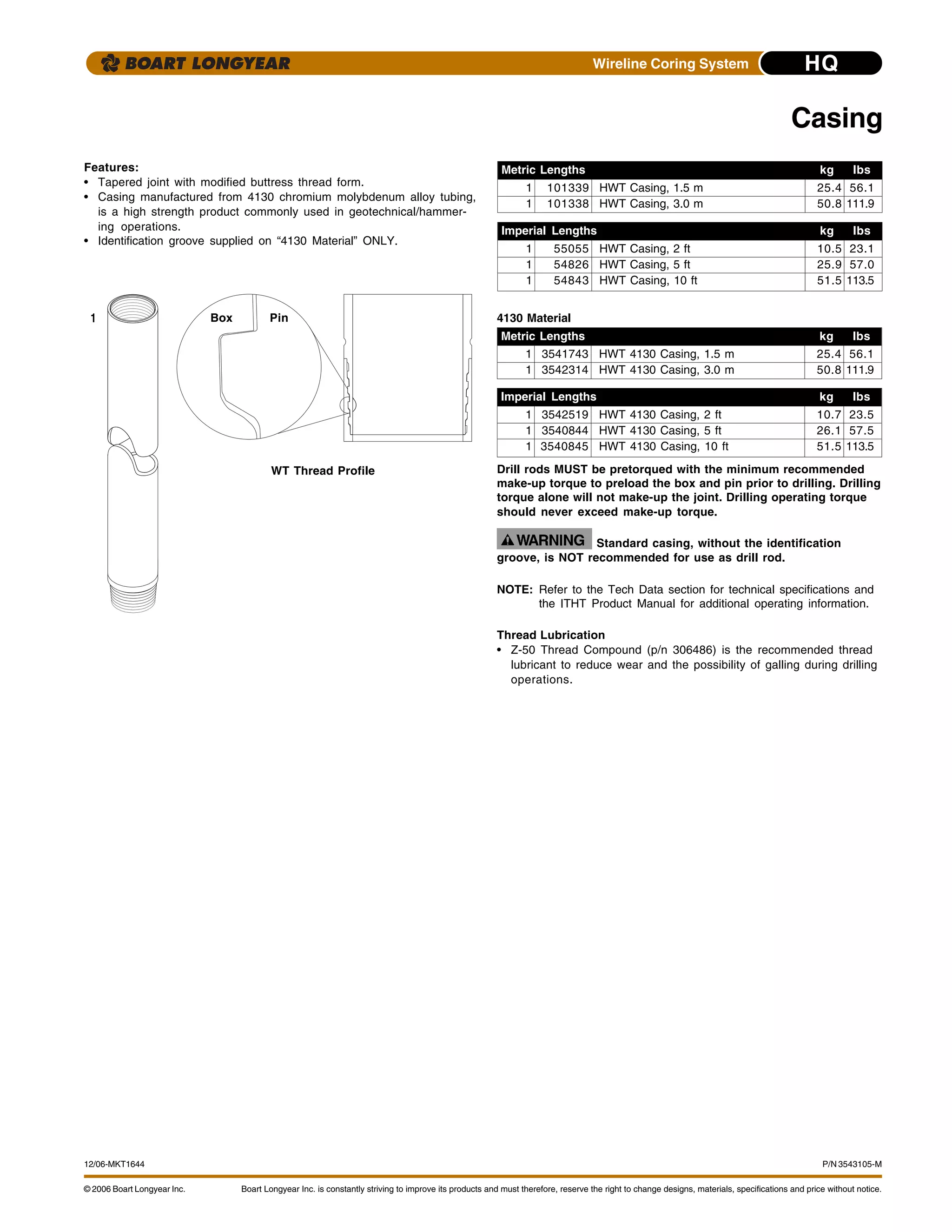 Catálogo: Hq coring system long year | PDF