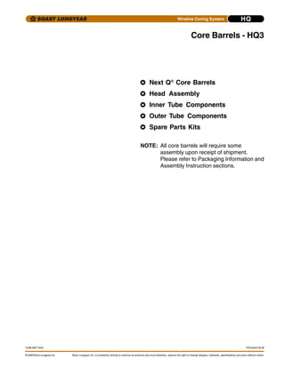 Catálogo: Hq coring system long year | PDF