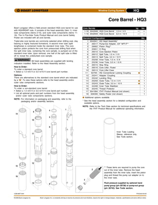 Catálogo: Hq coring system long year | PDF