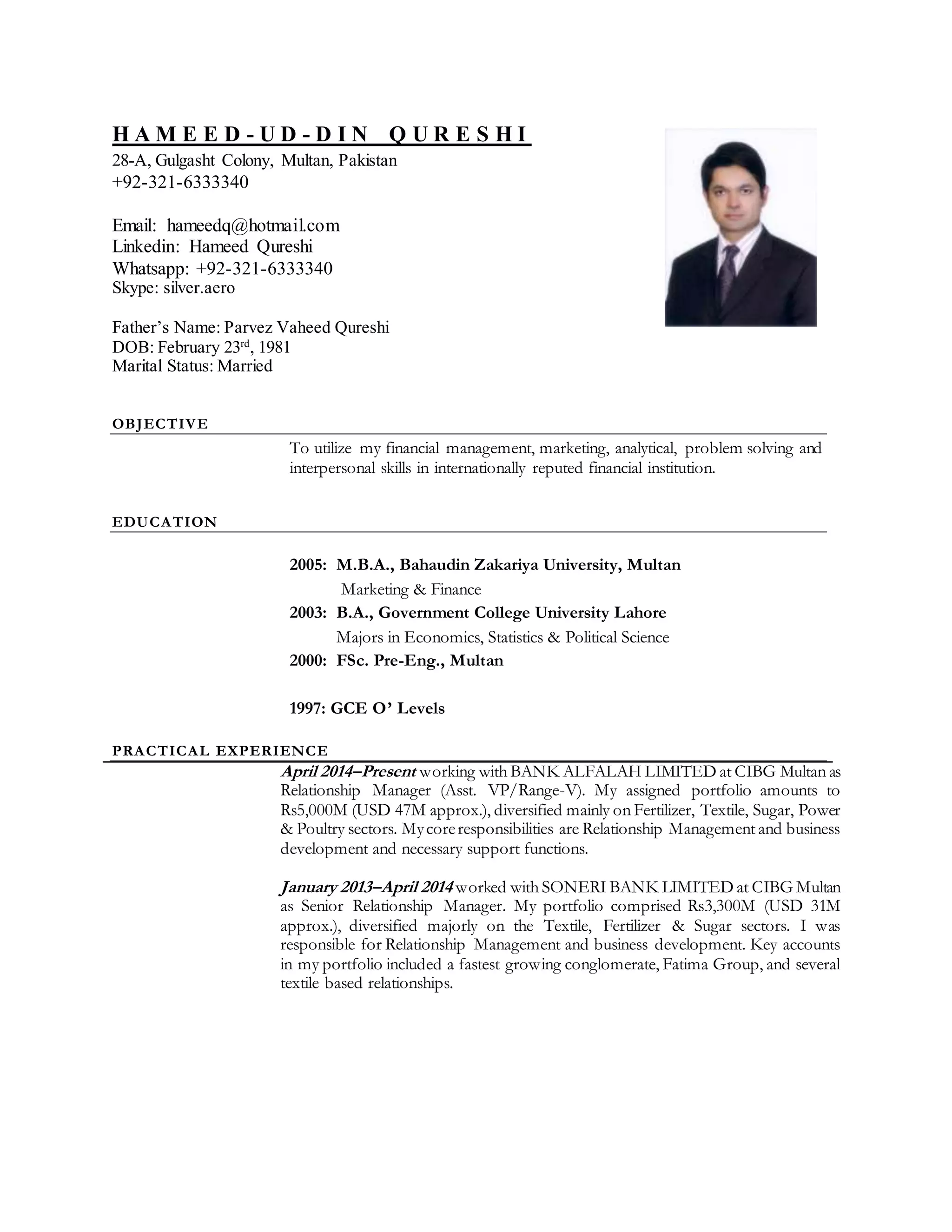 Hq cv (int'l) me | DOCX