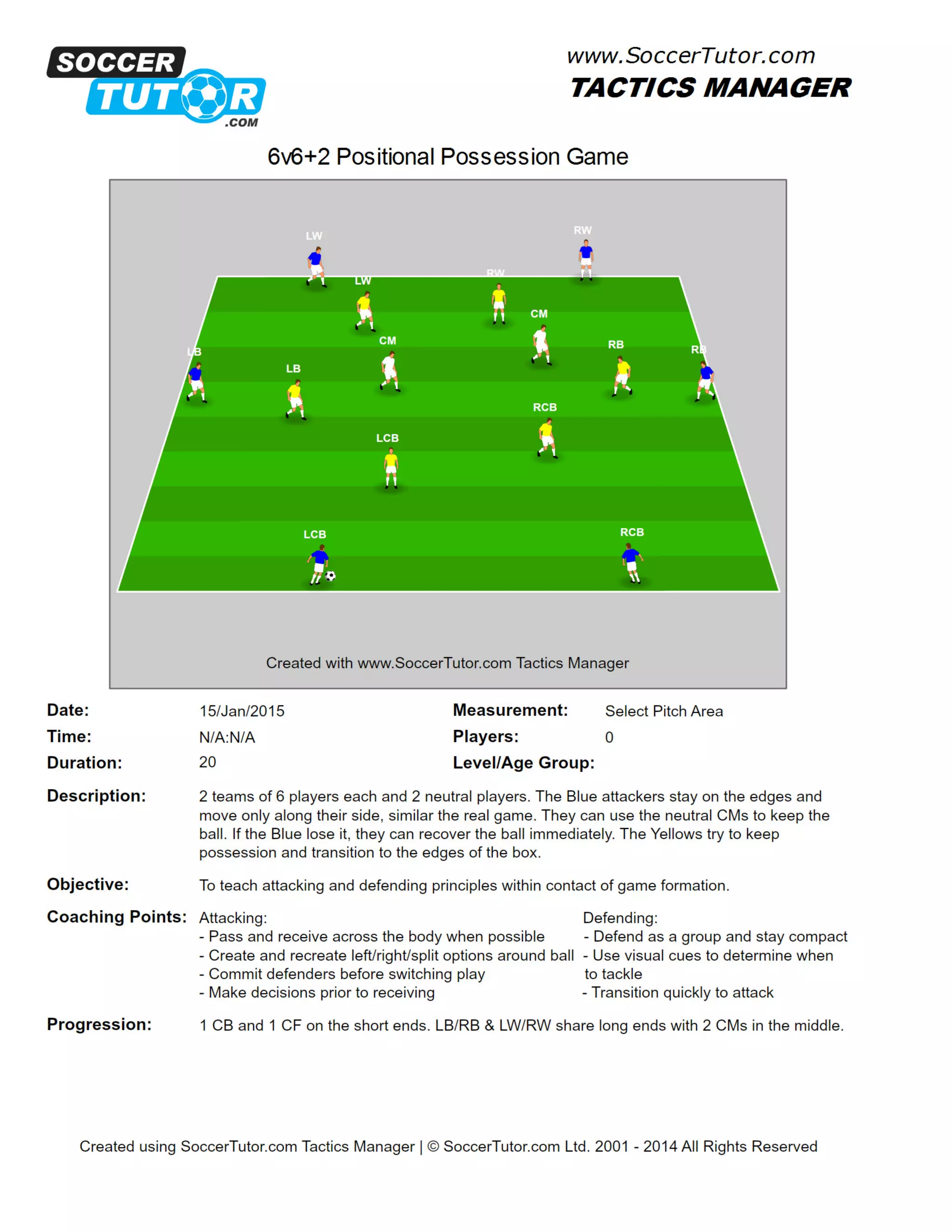 6v6+2 positional possession game | PDF