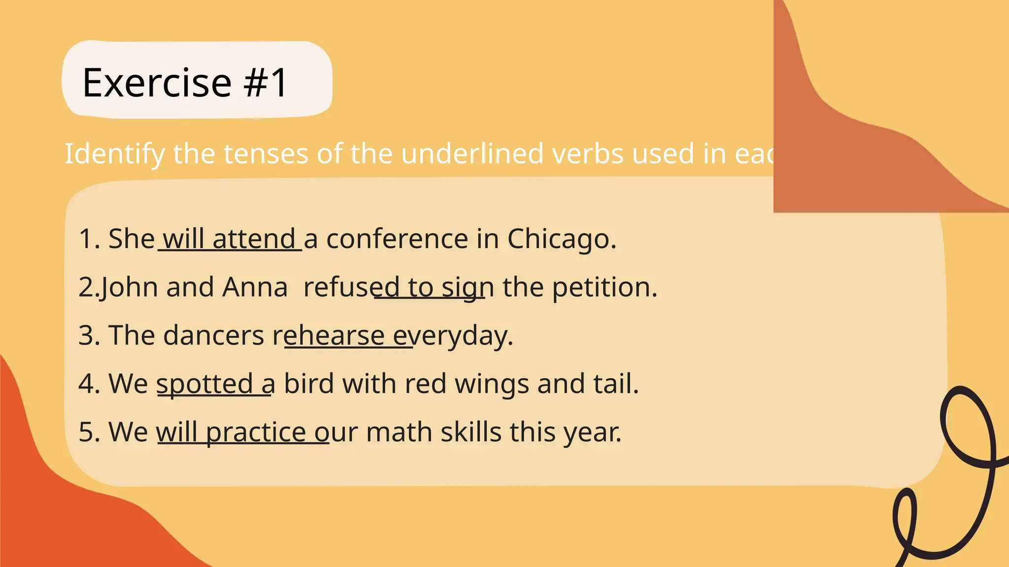 Simple Aspects of Verbs Powerpoint Template | PPTX