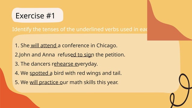 Simple Aspects of Verbs Powerpoint Template | PPTX