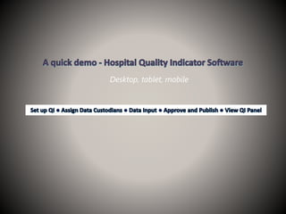 EzyPro Hospital Quality Indicator Software - Explainer | PPTX