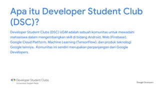 DSC UGM Introduction | PPTX