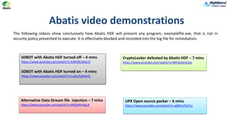 Hqs abatis hdf general overview | PPTX