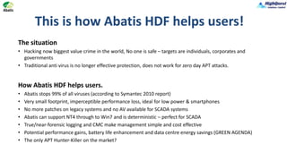 Hqs abatis hdf general overview | PPTX