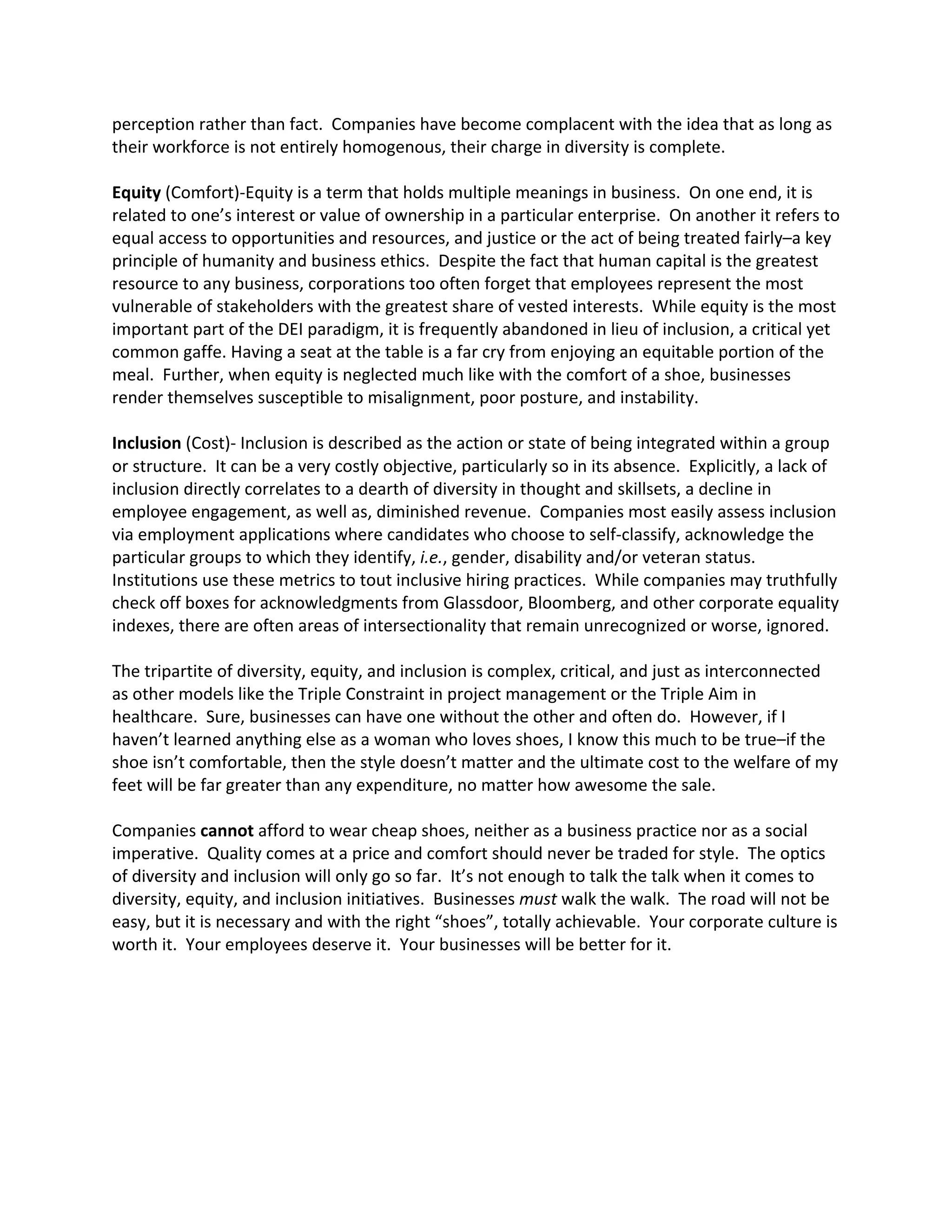 The Long Walk to Diversity Equity & Inclusion | PDF