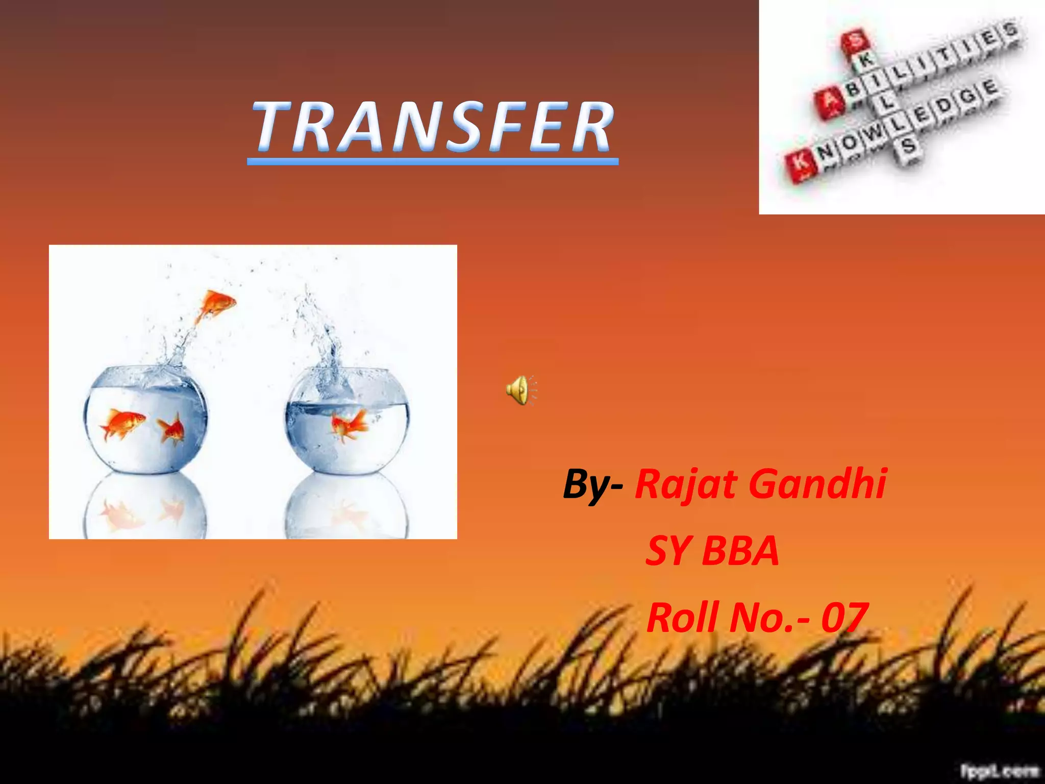 transfer and it's principle | PPT | Free Download