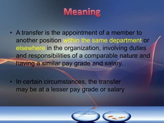 transfer and it's principle | PPT | Free Download