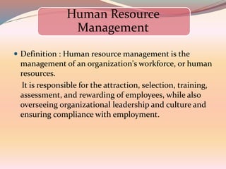 Human Resources Management | PPTX