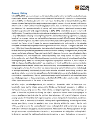 FASHION INDUSTRY IN BANGLADESH (AARONG) | DOCX