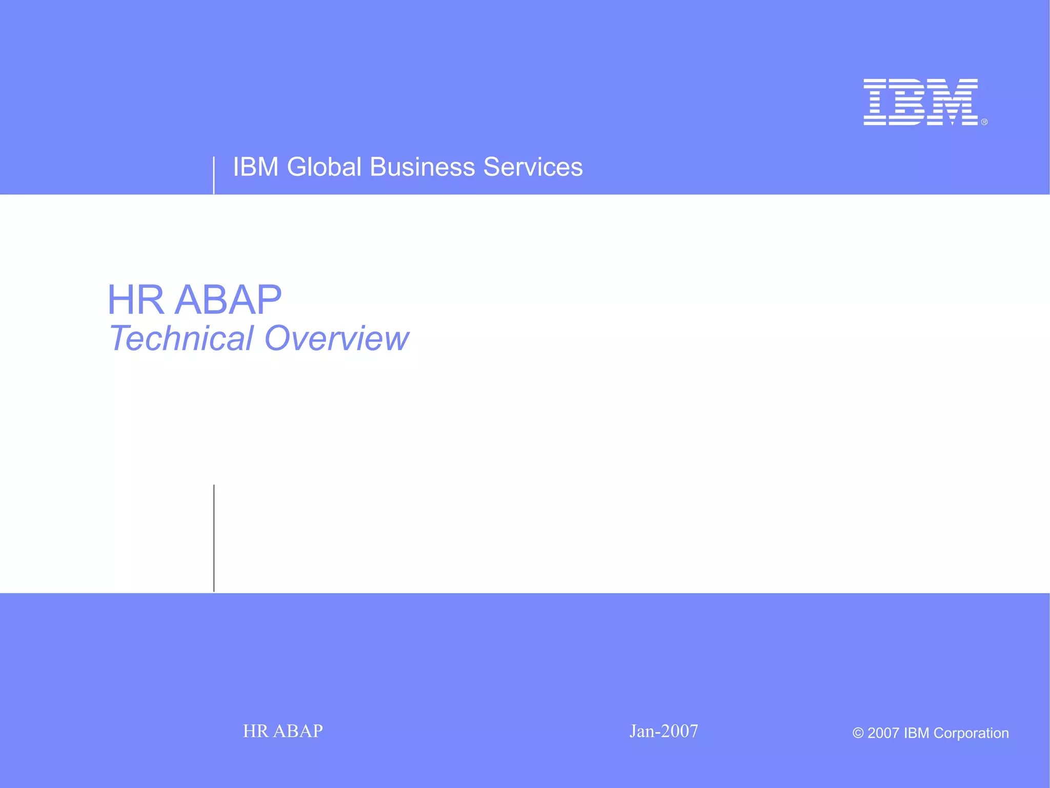 HR ABAP Technical Overview | http://sapdocs.info/ | PPT