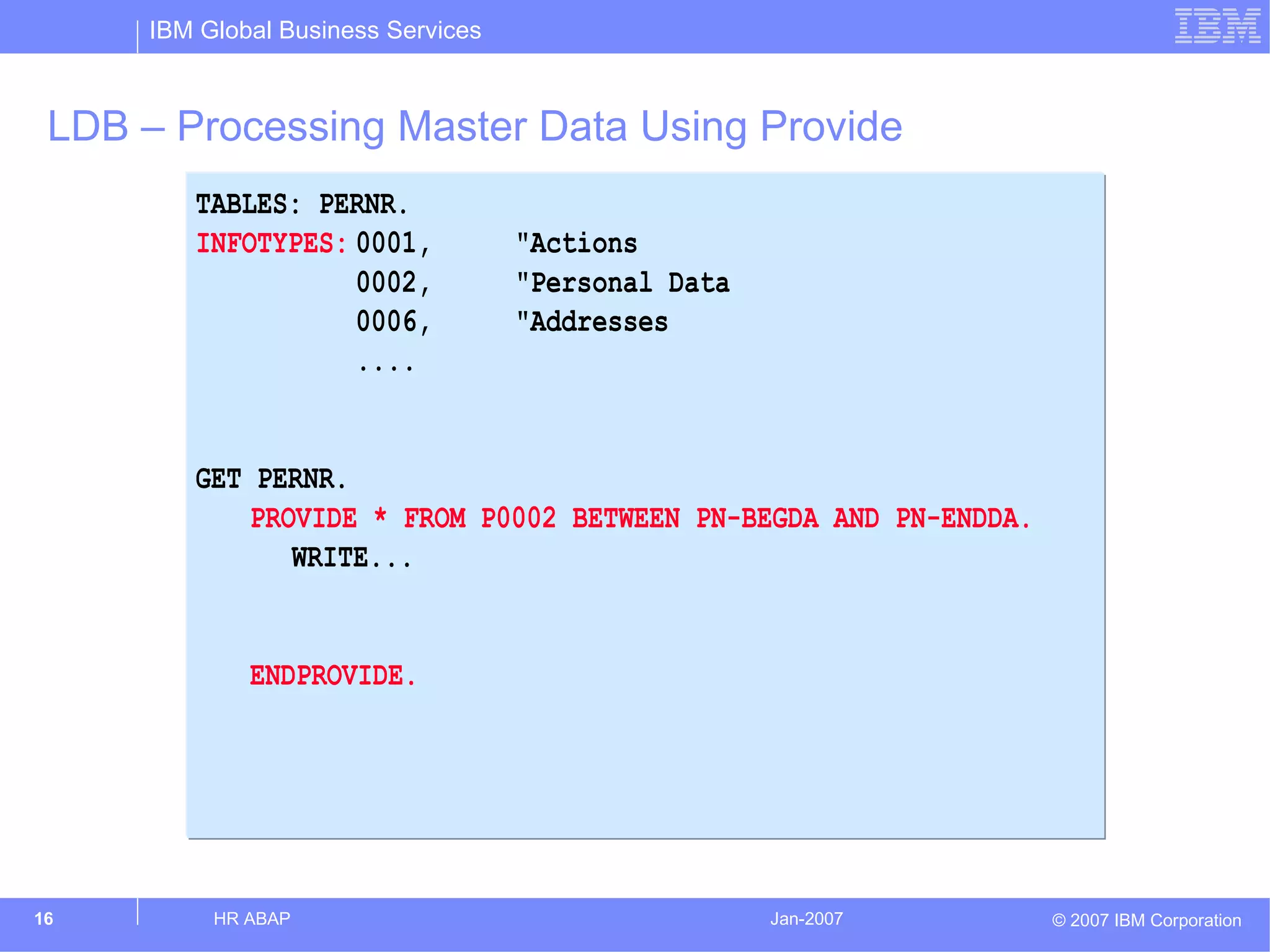 HR ABAP Technical Overview | http://sapdocs.info/ | PPT