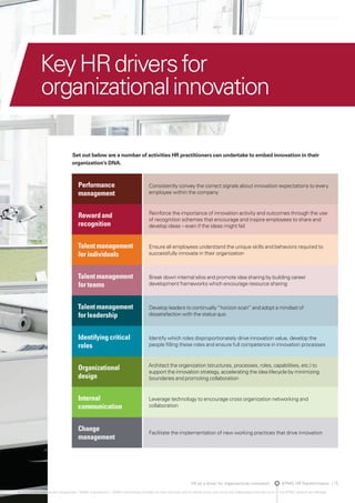 HR driver organizational innovation | PDF