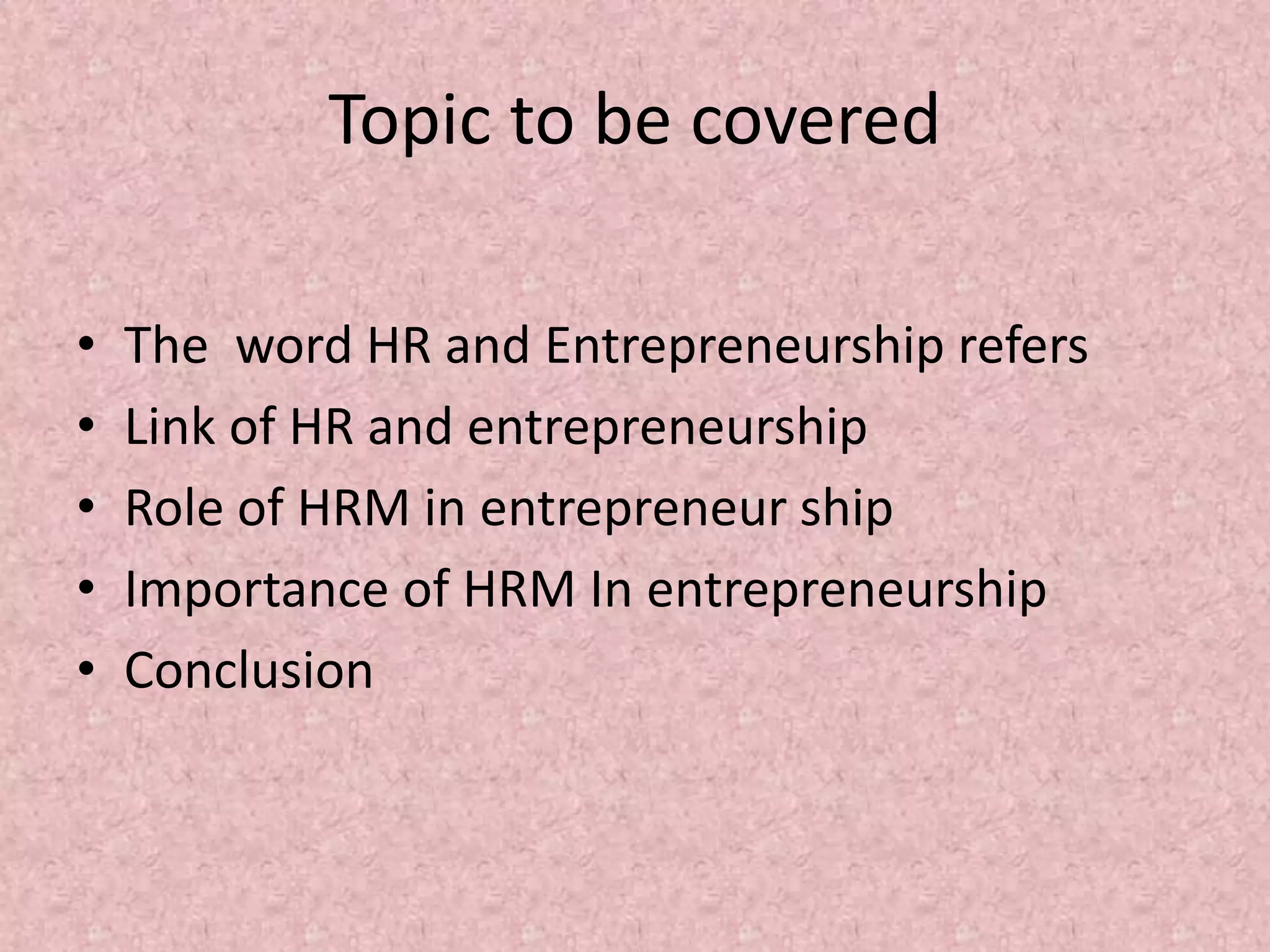 Hr entrepreneurship | PPTX