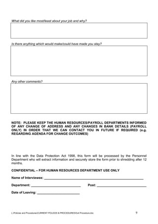 Hr exit procedure | PDF