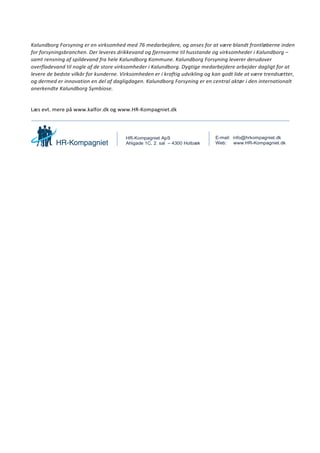 HR-Kompagniet søger en Teamleder for Kalundborg Forsyning | PDF
