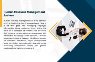 HRMS Product by Panoramic Infotech | PPT