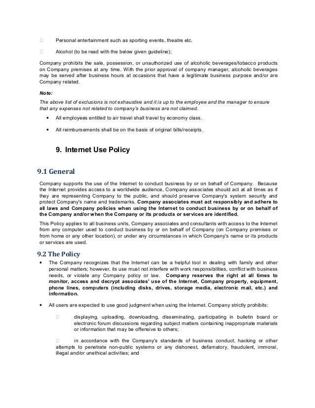 Hr policy-document-2012