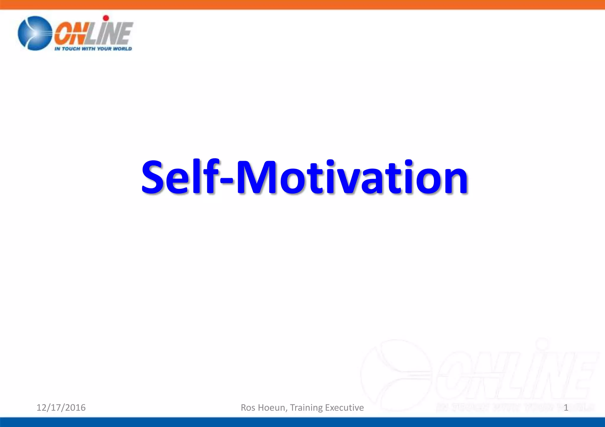 Self-Motivation | PPT
